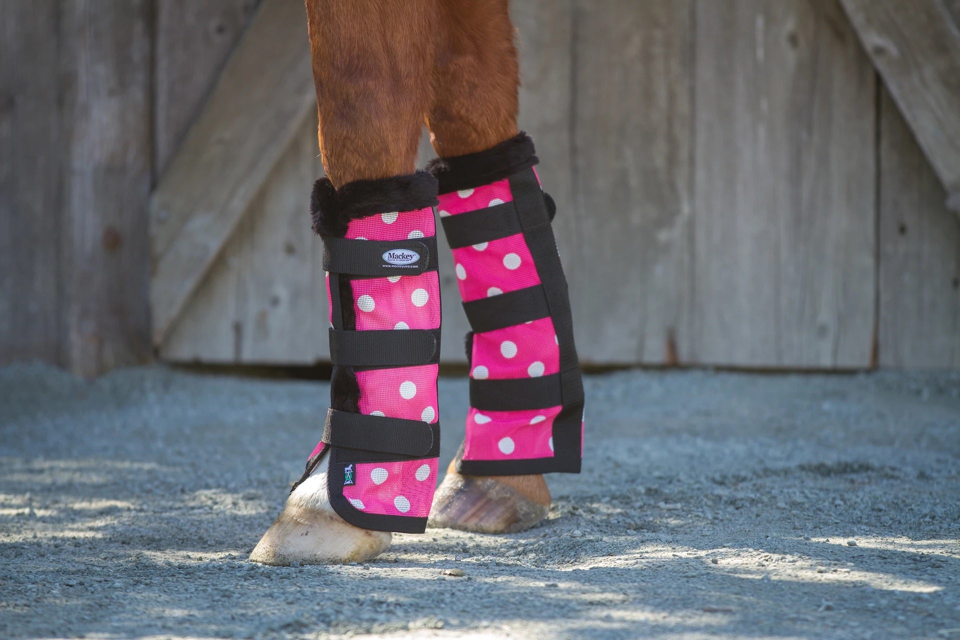 Mackey Fly Boot Pink Dot – Saddles N' Stuff
